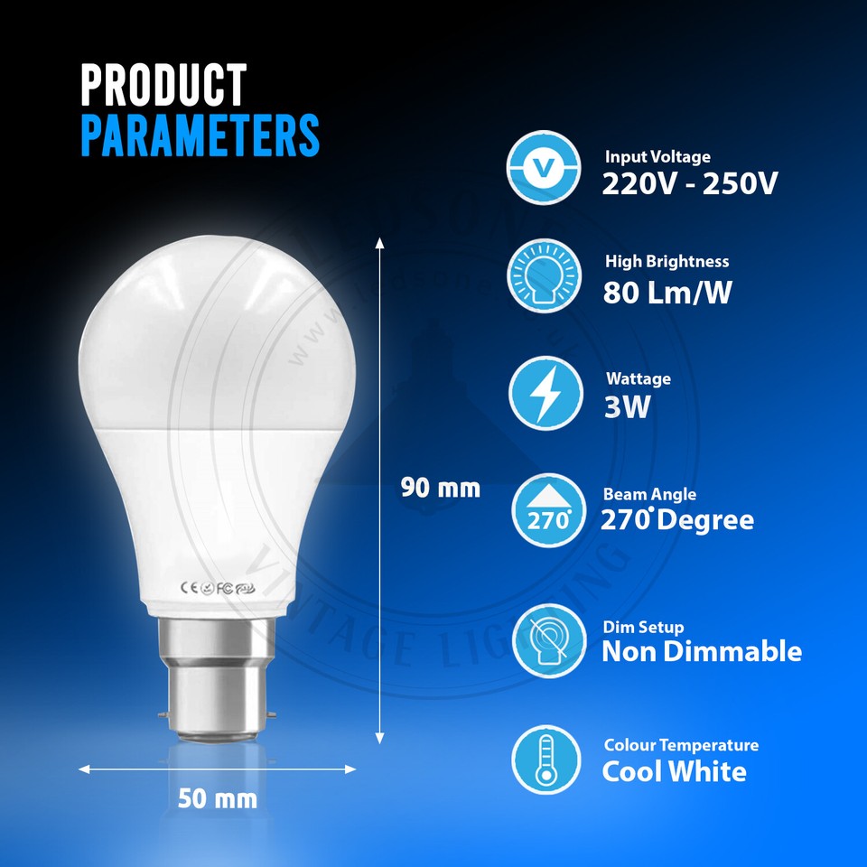 1-20 Pack LED 3W-25W 100W Bulb B22/E27 Bayonet GLS Lamp Light Bulbs ...