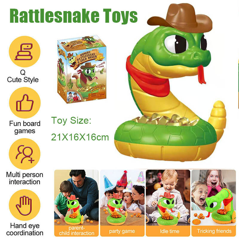 Decompression Snake Head Pop-up Party Game Electric Cartoon Rattlesnake ...