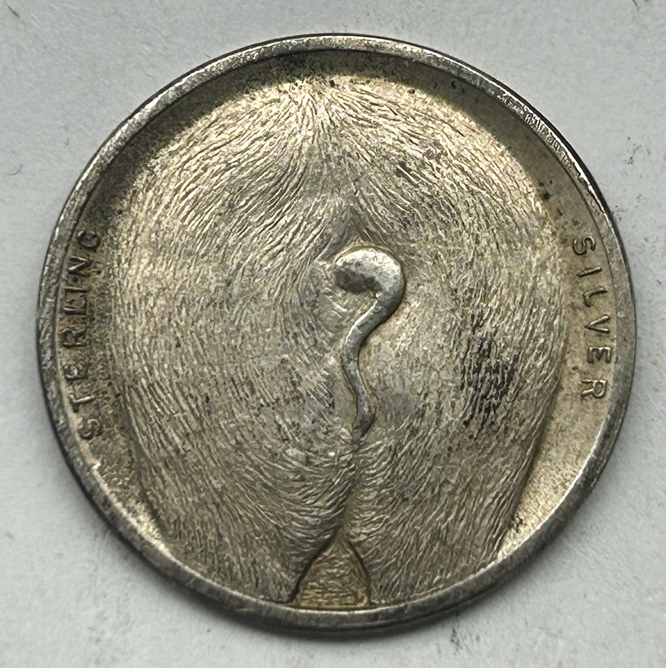 PIG HEAD & TAIL STERLING SILVER FLIP TOKEN COIN | eBay UK