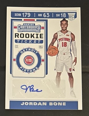 2019-20 Panini Contenders Rookie Ticket Auto Jordan Bone RC #153 ...