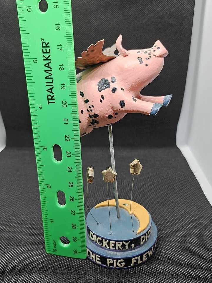 "DICKERY DICKERY DARE THE PIG FLEW UP IN THE AIR" BUSH PRISBY figure ...