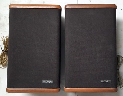 VINTAGE PAIR OF ADVENT MINI BOOKSHELF SPEAKERS W/ SERIAL NUMBERS ...