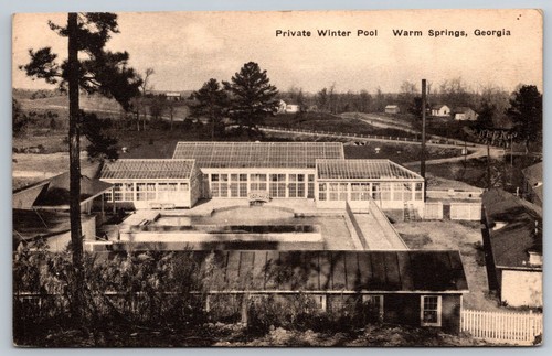 Postcard Private Winter Pool Albertype Warm Springs, GA C18 | eBay