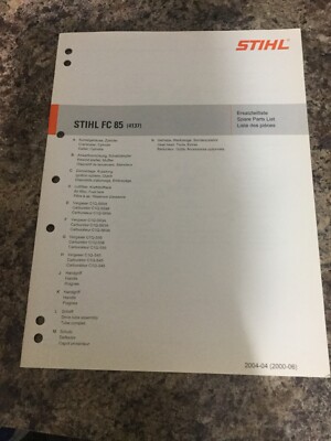 Stihl FC85 Spare Parts List Manual (4137). BX2-14 | eBay