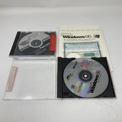 No Key for Parts Microsoft Windows 95 CD & Certificate & Start Here ...