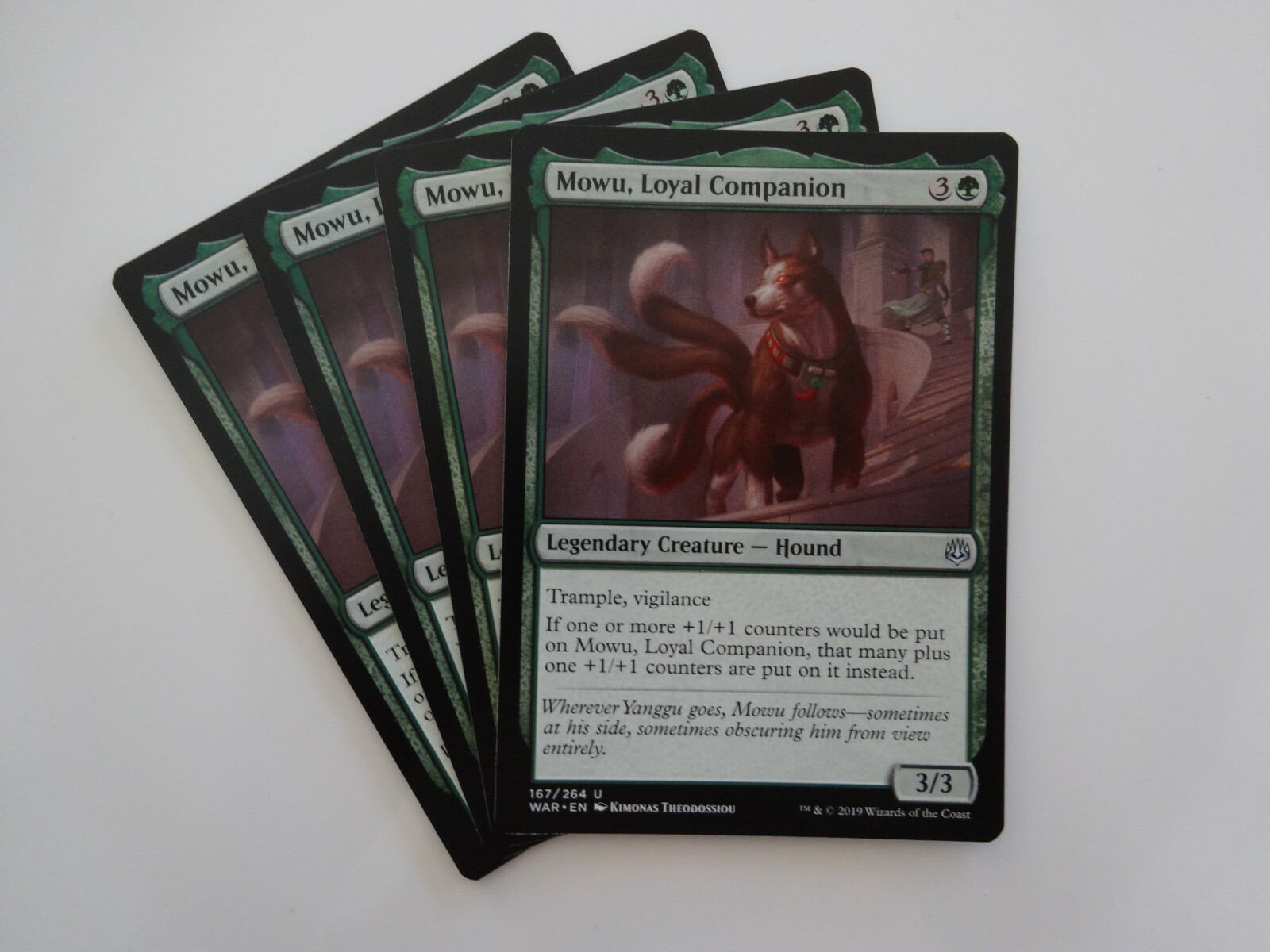 MTG 4x Mowu, Loyal Companion War of the Spark NM | eBay Australia