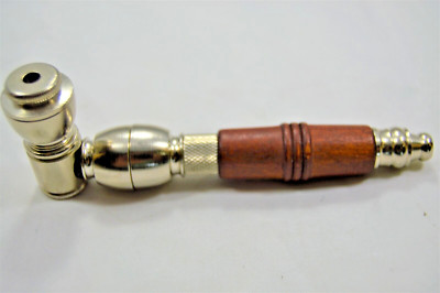 Metal Tobacco Chamber Smoking Pipe Solid Brass nickel plated Long Pipe ...