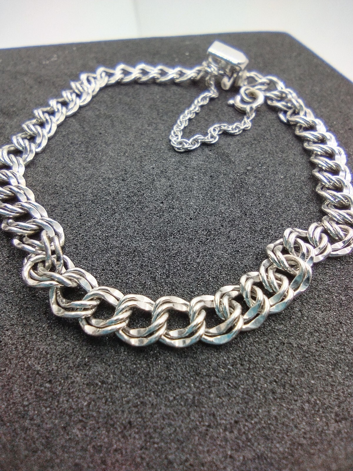 Vintage 7” Elco Signed Sterling Silver Chain Double L… - Gem