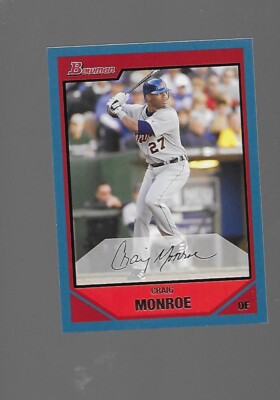 2007 Craig Monroe, Bowman, Blue, Numbered 224/500 | eBay