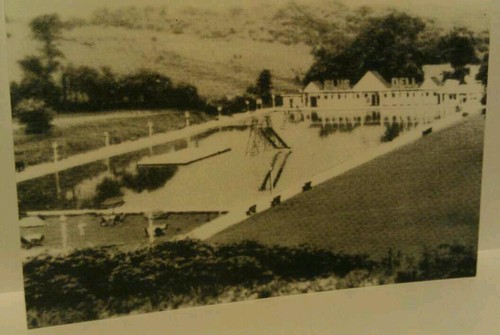 Blue Dell Swimming Pool Lincoln Highway near Irwin Pa. Postcard Repro ...