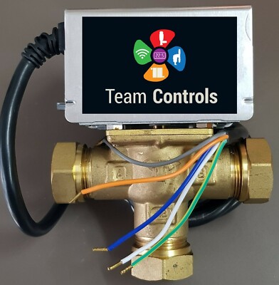 3 Port Mid Position Motorised Zone Valve 22mm Replaces Honeywell ...