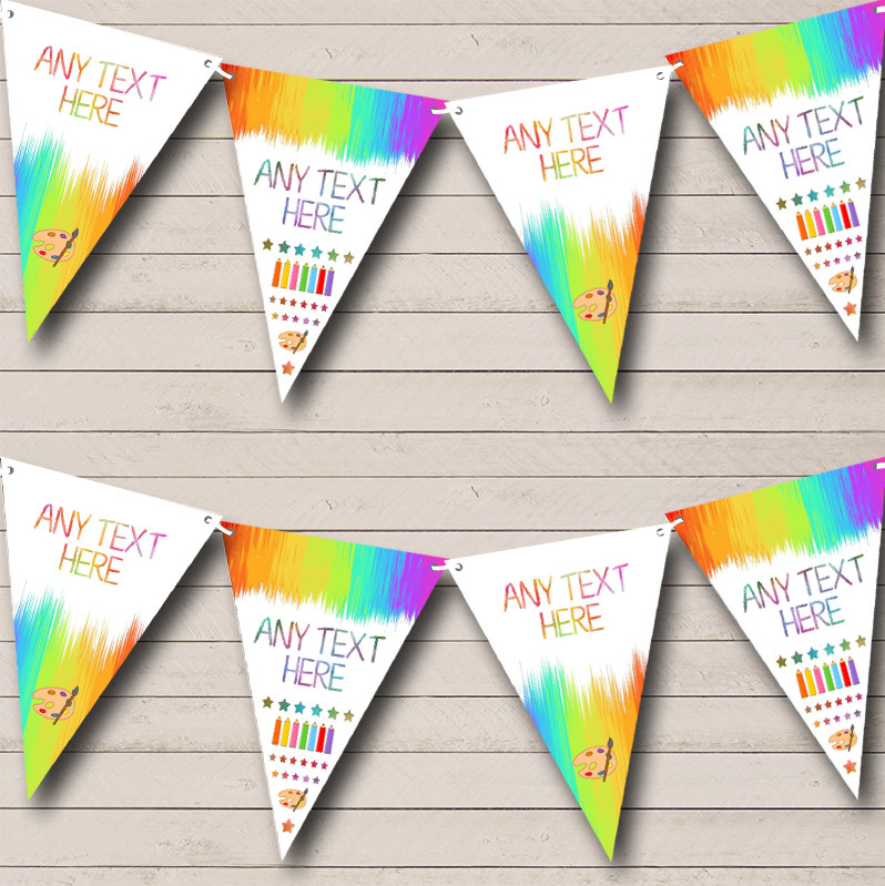 Rainbow Art Craft Paint Baby Shower Banner | eBay UK