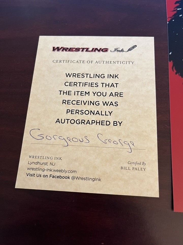 Gorgeous George signed 8x10 photo auto autographed With COA WCW Macho ...