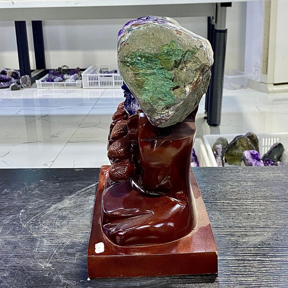 18.72LB Natural Brazilian Amethyst Crystal Point Stone Cluster Quartz ...