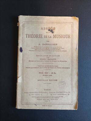 Abrégé de la théorie de la musique - A. Danhauser - 1948 - viv3 | eBay
