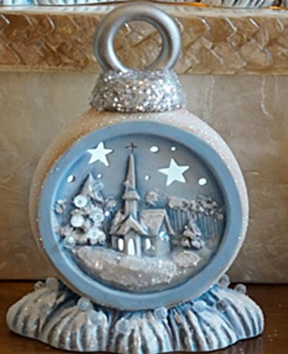 Ceramic Bisque~~ Ready to Paint~~Christmas Ornament Church scene 5.5 ...