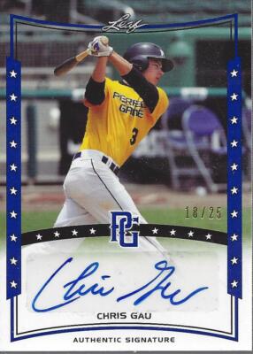 2014 Leaf Perfect Game Showcase Autographs Blue #ACG4 Chris G Auto /25 ...