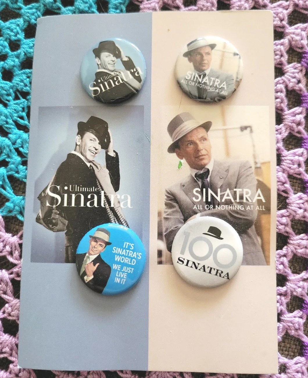 2015 FRANK SINATRA 100th Birthday Commemorative Mini Pins Buttons Set ...