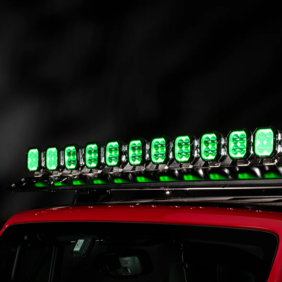 AUXBEAM 3" 116W RGB LED Pod Lights COMBO Beam 8 Color Lights Color Play ...
