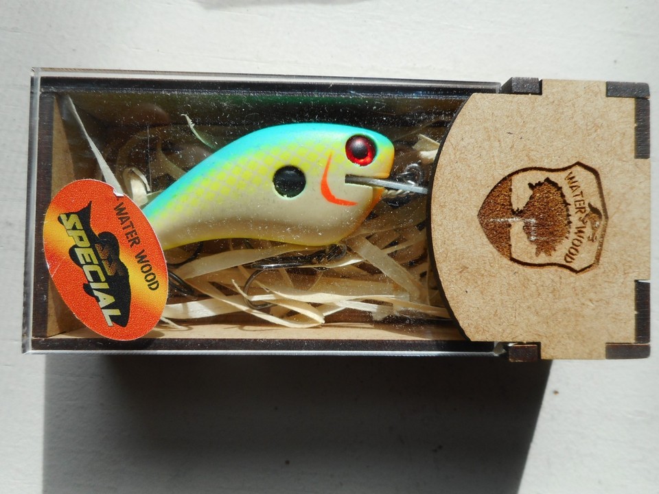 Water Wood Custom Baits Cute Pig Flat-Side Crankbait Lure -RARE SS ...
