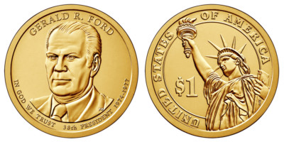 2016 P Gerald Ford Presidential One Dollar Coin U.S. Mint Coin Money ...