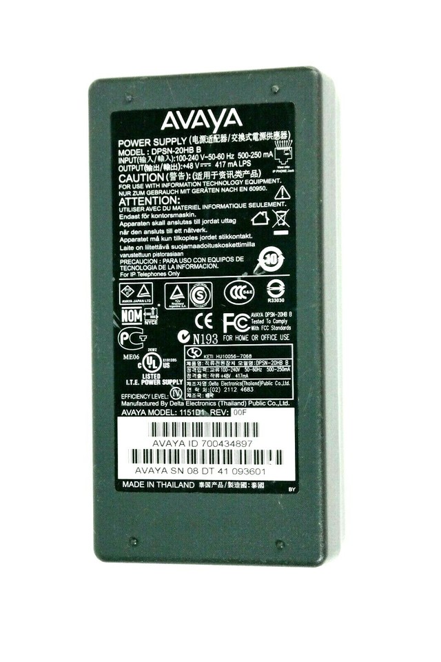 OEM Avaya Power Supply for 4606 4612 4624 9610 9620L 9620 9620C 9630 IP ...
