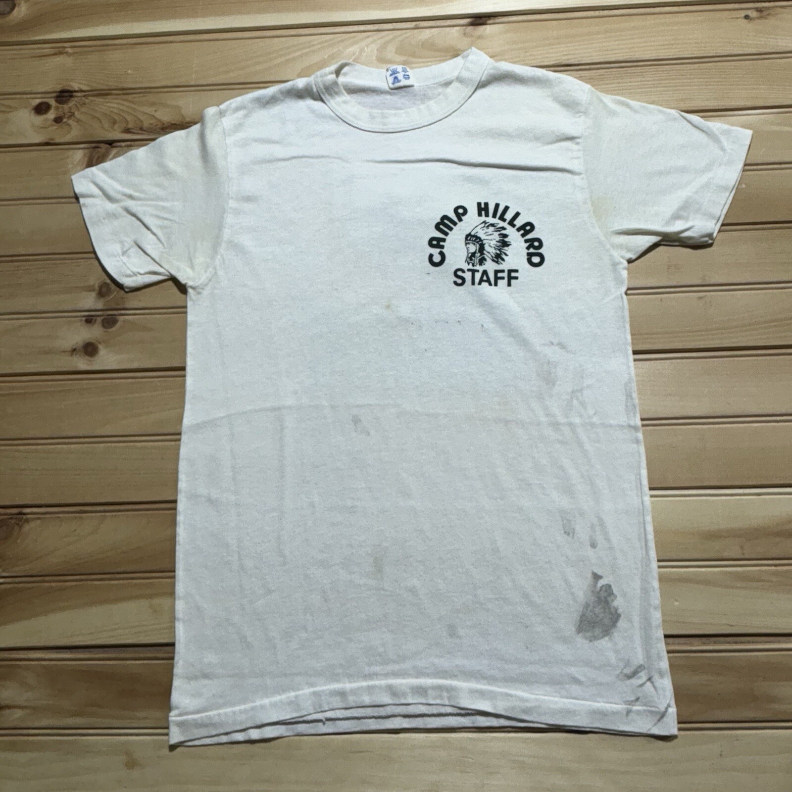 Vintage 80s Champion Camp Hilliard Staff Distressed N… - Gem