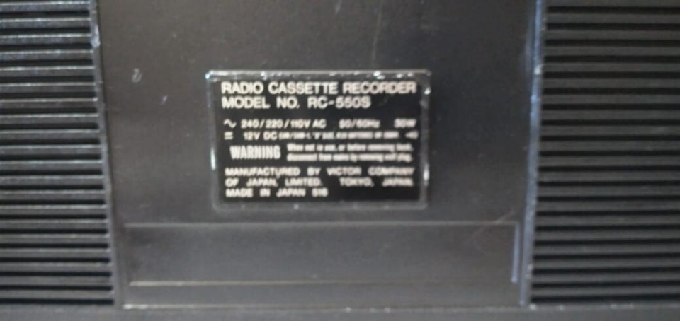 JVC RC-550S vintage and very rare boombox - Ghetto blaster El Diablo ...