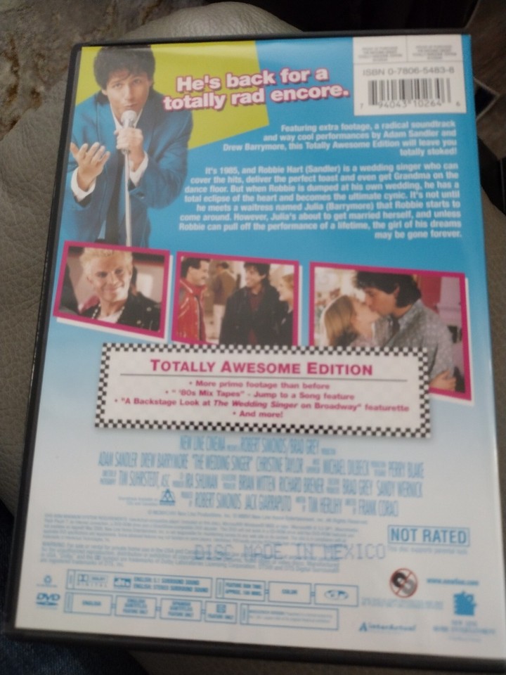 The Wedding Singer DVD Totally Awesome edition Adam Sandler, Drew ...