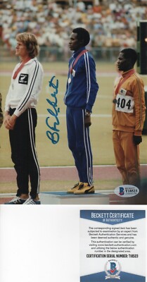 FILBERT BAYI OLYMPIC & WORLD RUNNING CHAMPION SIGN 1974 VICTORY PHOTO ...