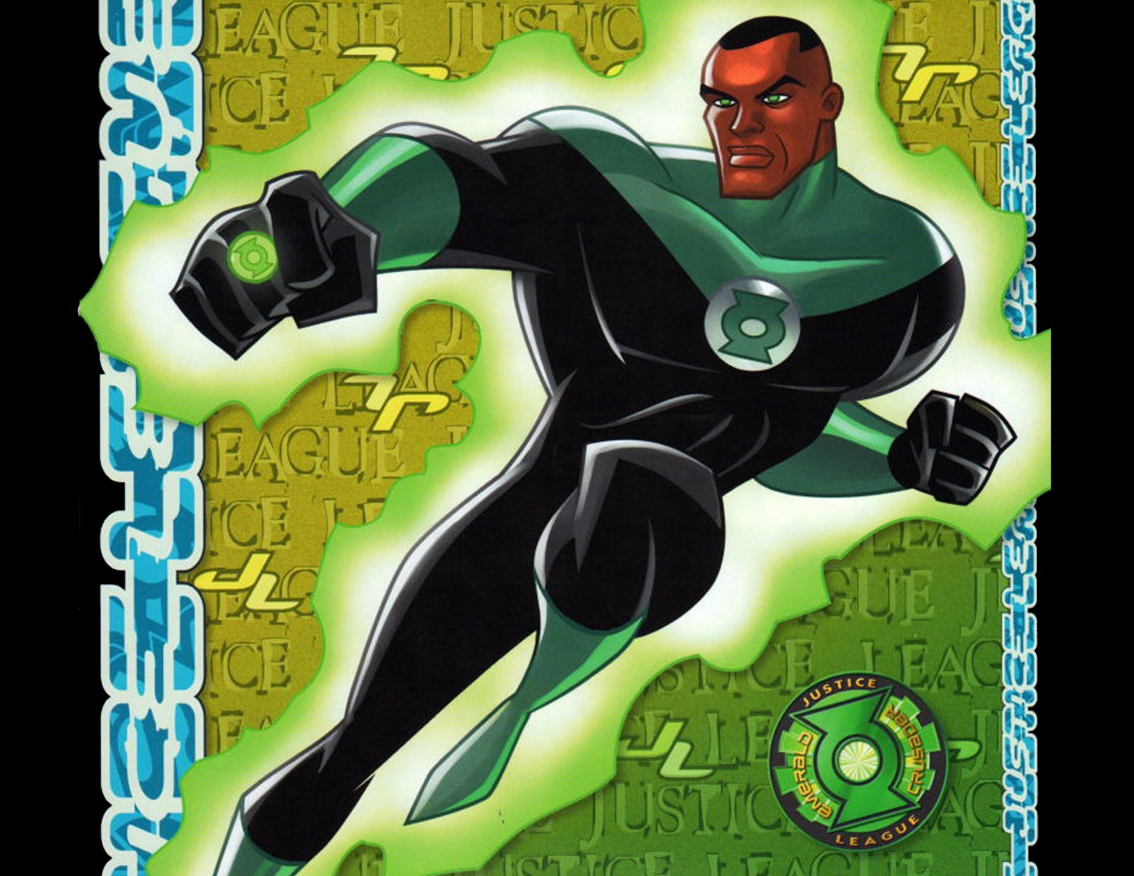ANIMATED JUSTICE LEAGUE PRINT - JOHN STEWART GREEN LANTERN | eBay
