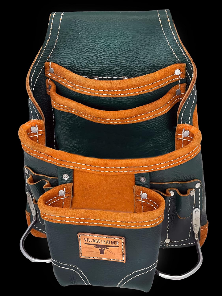 Heavy Duty Tool Pouch | Carpenters Tool Pouch 3250, Green, Top Grain ...