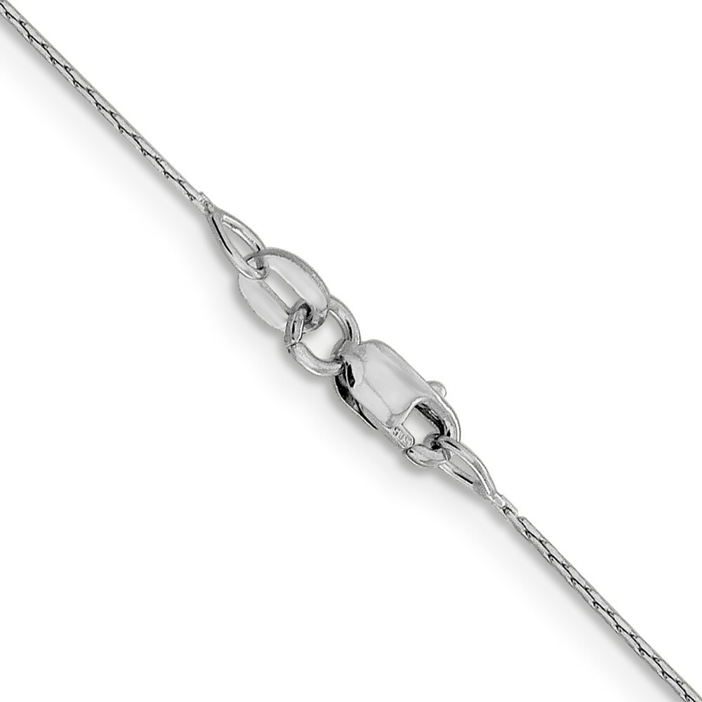 20" 14K White Gold .6mm Boston Link Chain Necklace | eBay