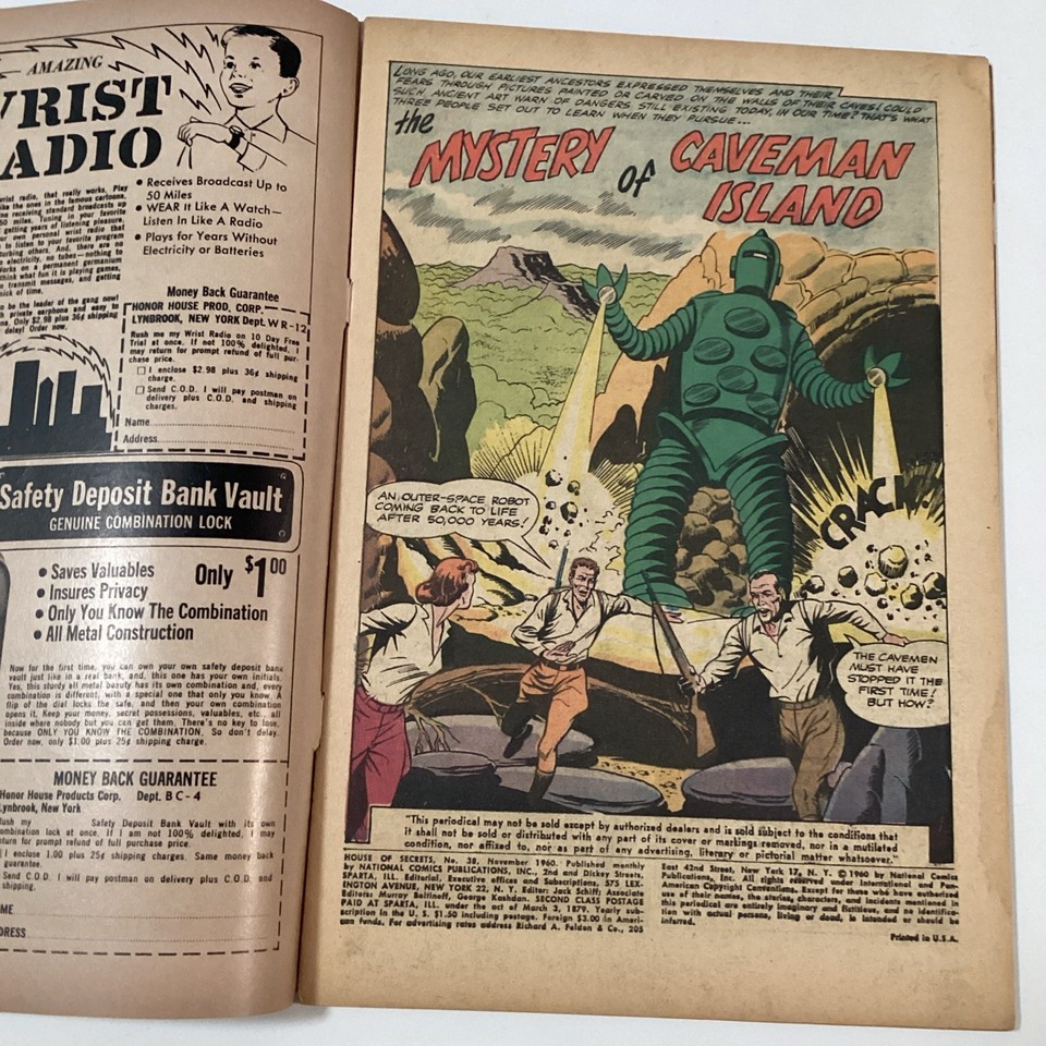 1960 THE HOUSE OF SECRETS #38 MID GRADE MARK MERLIN FANTASTIC FLOWER DC ...