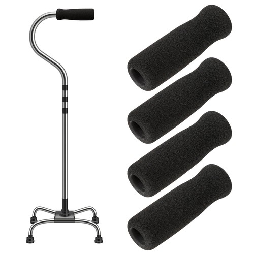 Black Cane Grip Replacement Foam Walking Cane Handle for Offset Grips ...
