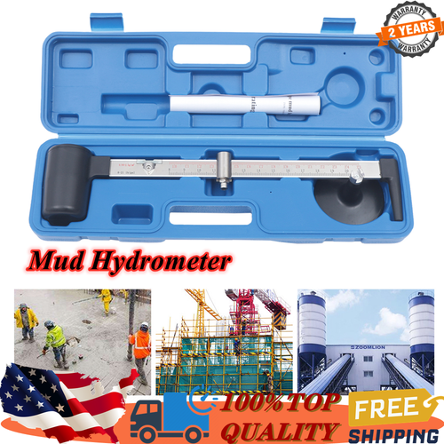 Dual-scale Units Mud Hydrometer Liquid Density Weight Measurement ...