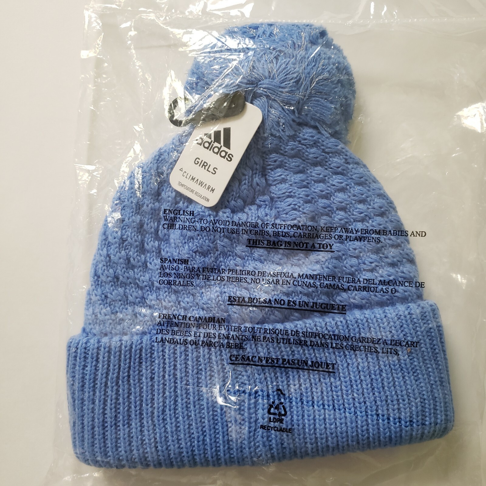 adidas Girls Youth Twilight II Lurex Ballie Beanie Light Blue | eBay