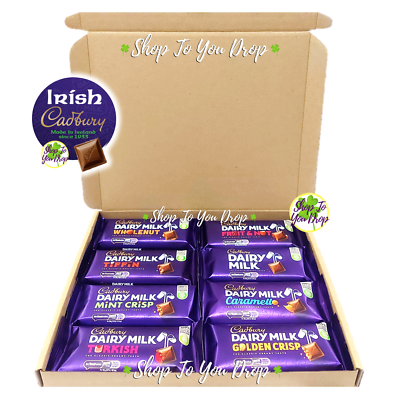 8 IRISH CADBURY ASSORTED CHOCOLATE TASTER BOX PERSONALISED HAMPER ☘️ ...