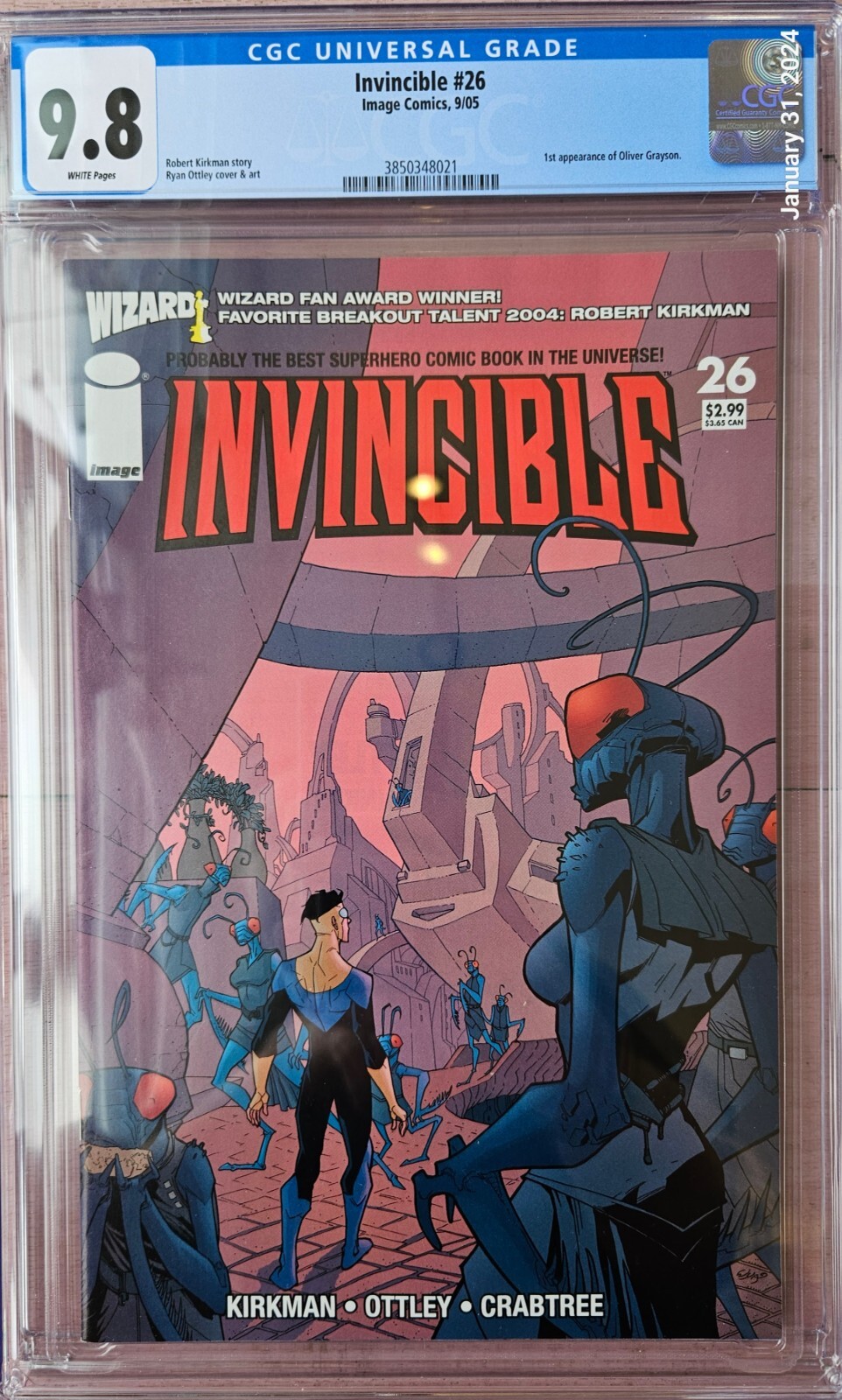INVINCIBLE #26 (Image Comics) *CGC 9.8* white pages Kirkman 1st OLIVER | eBay