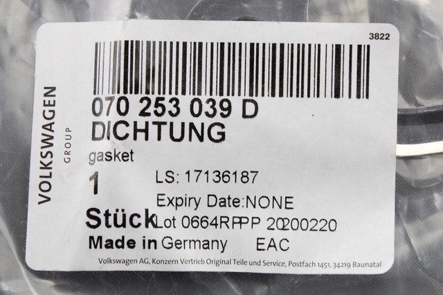 070253039D Genuine Volkswagen Exhaust Manifold Gasket for sale online ...