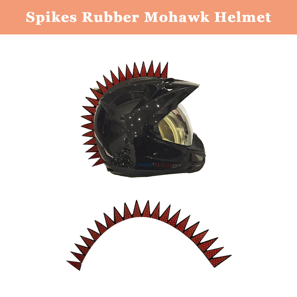 Durable Helmet reflective sticker Mohawk Spike Strip Motorcycle Decal ...