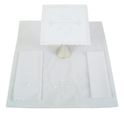 Altar Linen Full Set Pall Corporal Purificator White Alfa Omega 100 ...