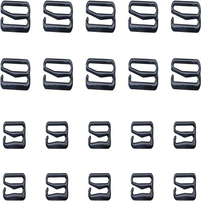 40Pcs Black Bra Strap Clips G Hook Bra Strap Shortener G Hook ...