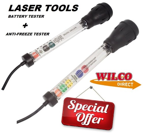 LASER ANTI FREEZE COOLANT Ethylene Glycol + BATTERY Testing kit Car ...