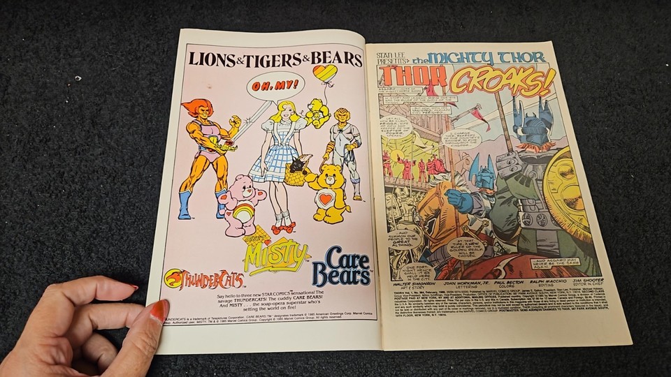 1985 MARVEL COMICS THOR #364 SLIGHT COVER FOXING VINTAGE MCU 1ST APP ...