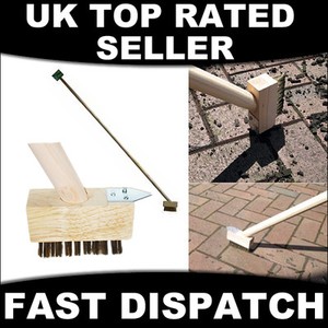 1.4M WIRE PATIO BLOCK PAVING WEED MOSS BRUSH WEEDING GARDEN SCRAPER ...