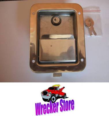 STAINLESS STEEL PADDLE LATCH & KEY for Tool Box Door, Truck & Utility ...