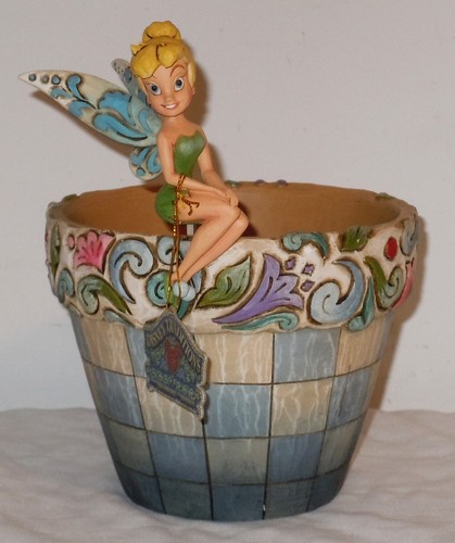NEW SIGNED Jim Shore Disney Traditions "Tink Flower Pot" Tinkerbell ...