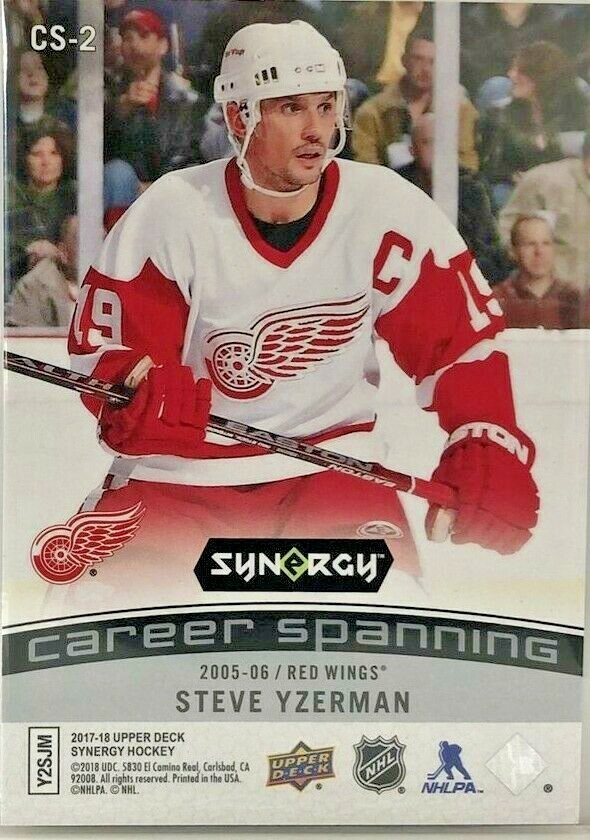 2017-18 Upper Deck Synergy - Career Spanning Red #CS-2 Steve Yzerman /35 for sale online | eBay