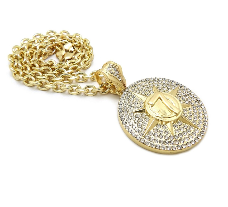 Hip Hop 5 PERCENTER 7 STAR Pendant & Box / Franco / Cuban Chain Bling ...